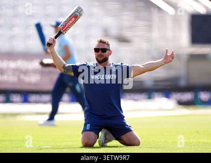 England head coach Brendon McCullum during a nets session at Trent ...