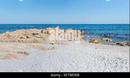 large size panoramic landscape with white sandbank between lagoon and ...