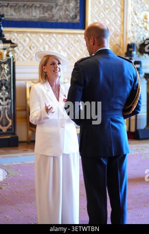 Ms Sally Lindsay, an actor from London, is made a Member of the Order ...