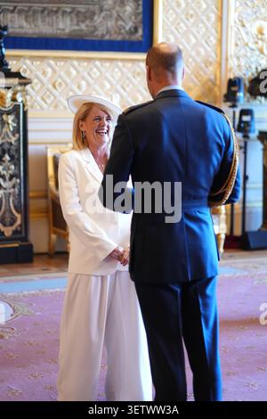 Ms Sally Lindsay, an actor from London, is made a Member of the Order ...