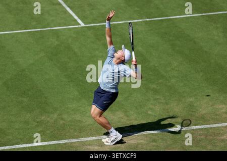 Felix Gill of Great Britain in action against Jan Choinski of Great ...