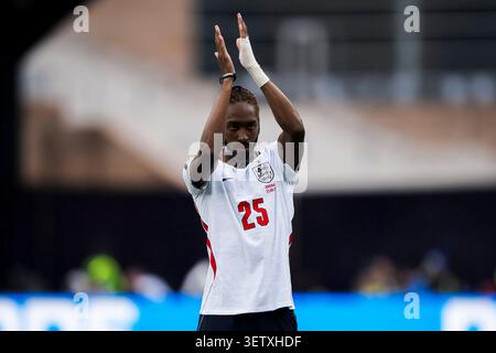 Djed Spence of England gestures during the FIFA World Cup 2026 Group L ...