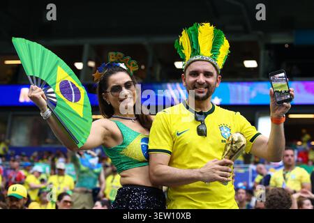 MIAMI, USA - 24th June 2026: Vinicius Junior of Brazil reacts during ...