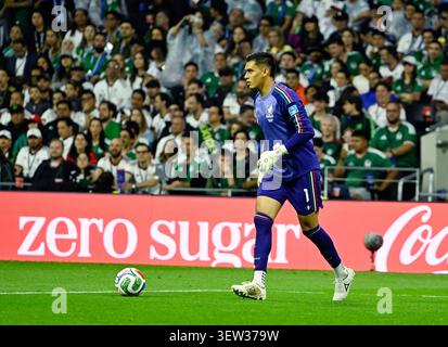 Raúl Rangel #1 of Mexico national team catches the ball during the FIFA ...