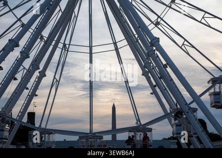 The Great American State Fair is seen on the National Mall, with the ...