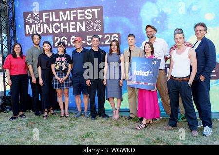 Cast and crew at the premiere of the ARD film 'A Night in Bangkok' at ...