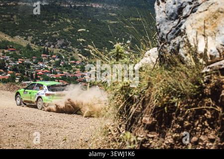 61 Ioannis PLAGOS, Christos KOUZIONIS, Skoda Fabia RS, action during ...