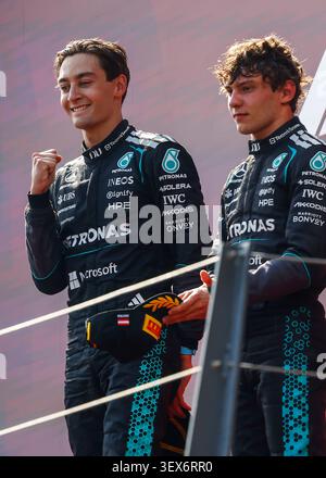 podium KIMI ANTONELLI Andrea (ita), Mercedes AMG F1 Team W16, portrait ...