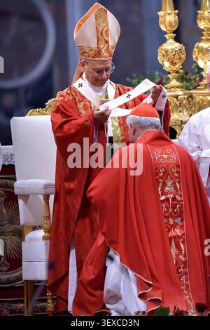 Pope Leo XIV during the solemn mass to celebrate the feast of Saint ...