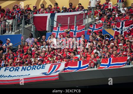 Arlington, Texas , USA 20260630. The Norwegian team lines up after the ...