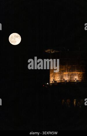 Limassol, Cyprus. 30th June, 2026. The Strawberry moon is seen rising ...