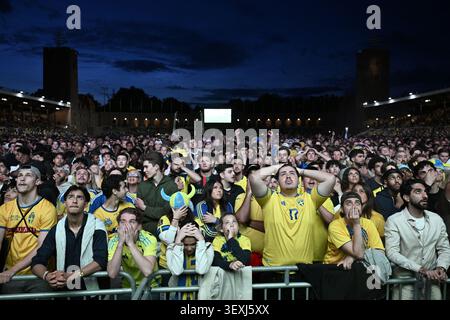 STOCKHOLM, SWEDEN 20260701Football fans watch the round of 16 match ...