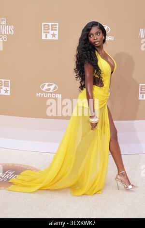 Olandria Carthen attends the 2026 BET Awards at Peacock Theater on June ...