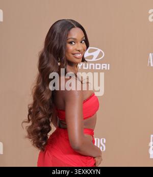 Coco Jones attends the 2026 BET Awards at Peacock Theater on June 28 ...