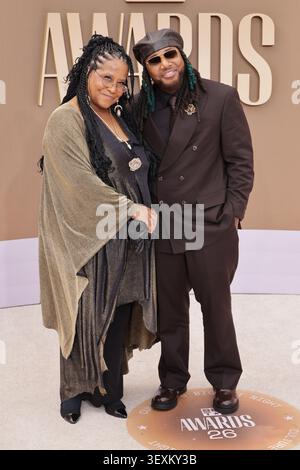 Leon Thomas attends the 2026 BET Awards at Peacock Theater on June 28 ...