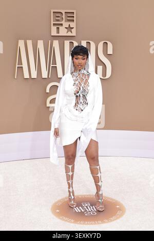 Dess Dior attends the 2026 BET Awards at Peacock Theater on June 28 ...