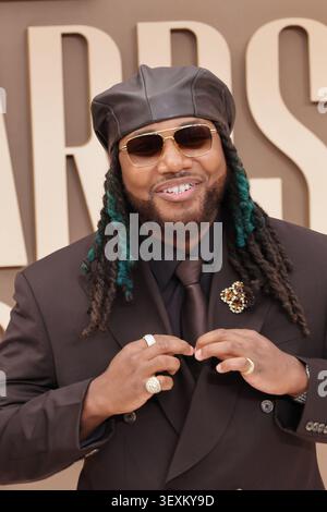 Leon Thomas attends the 2026 BET Awards at Peacock Theater on June 28 ...