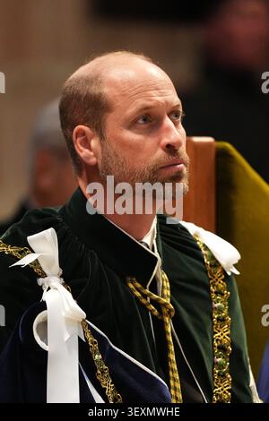 The Duke of Edinburgh during the Thistle Service at St Giles' Cathedral ...