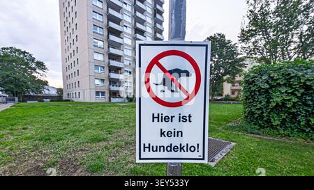 23 June 2026, Hesse, Neu-Isenburg: A sign reading "Caution: Video ...