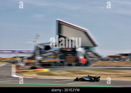03 July 2026. George Russell, Mercedes arrives at the Formula 1 Pirelli ...