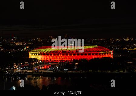Moscow, Russia - June 27, 2026 - An event control booth overlooks a ...
