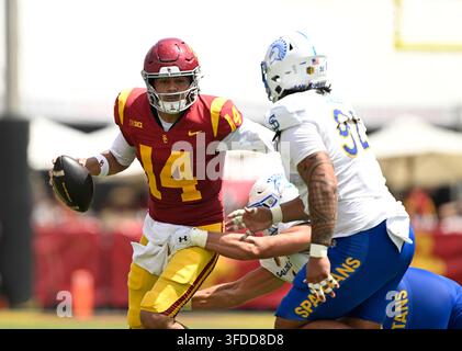 August 29 2026 Usc Trojans Quarterback Jayden Maiava 14 Throws A