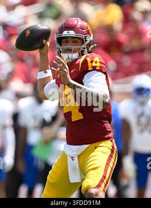 August 29 2026 Usc Trojans Quarterback Jayden Maiava 14 During The