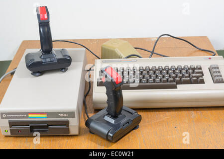 Vintage Computer Commodore 64 with two Joysticks and a Floppy Drive ...
