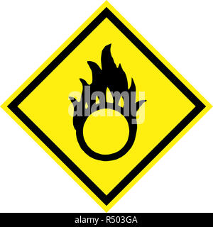 GHS hazard pictogram - OXIDISING, hazard warning sign oxidising Stock ...