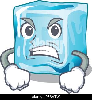 A cartoon melting ice cube with a scared expression Stock Vector Art ...