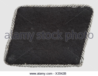 SS / SD single collar-patch, of the "Sicherheitsdienst", black cloth ...