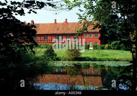 Denmark Danish Farm House Hesselagergaard Castle Stock Photo - Alamy