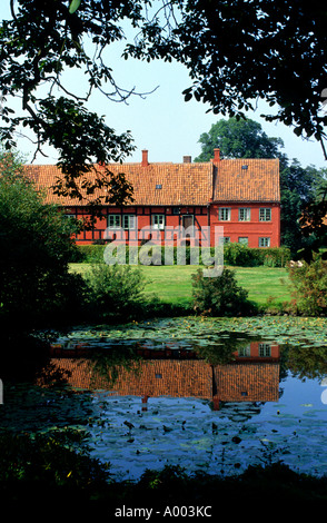Denmark Danish Farm House Hesselagergaard Castle Stock Photo - Alamy