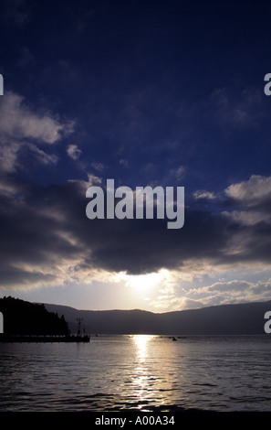 July 2000 Dramatic sunset over the city of Kuching Malaysia Stock Photo ...