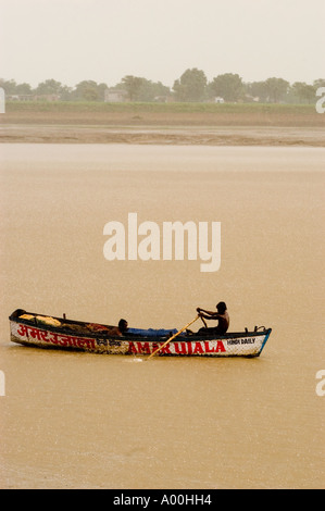 Traditional Wooden Boat on Misty Green River in Chinese Canyon Stock ...