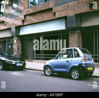 G Wiz REVAi Reva micro EV electric car parked near Moorgate London ...