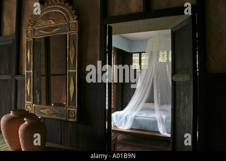 Traditional timber Malay house at Pura Tanjung Sabtu in Terengganu ...