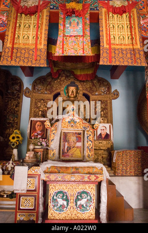 Altair with Golden Buddha Statue in Royal Bhutanese Monastery Bodhgaya ...