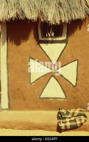 Decorated Mud Hut Stock Photo - Alamy