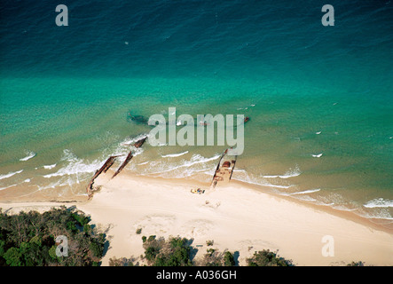 Bulwer Wrecks, Moreton Island Stock Photo - Alamy