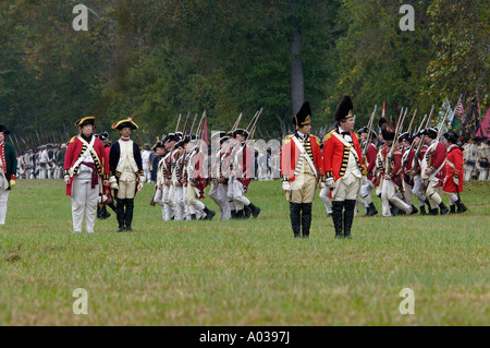 British soldier in a reenactment of the surrender at Yorktown ...