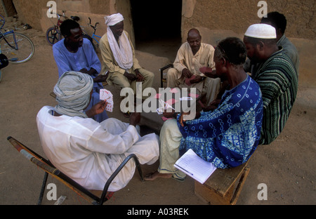 Tuareg tribal dance in the Sahara near Timbuktu Mali West Africa Stock ...