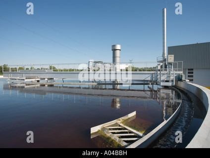 Paper mill, settling tank Stock Photo - Alamy