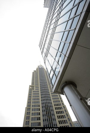Low angle shot of a high-rise building in a glass facade Stock Photo ...