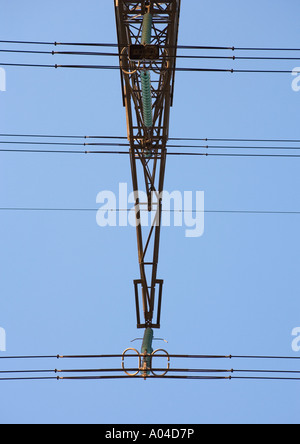 Close up of Pylon from below Stock Photo - Alamy
