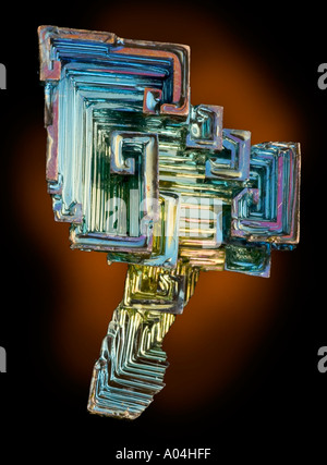 Bismuth crystals laboratory grown Stock Photo - Alamy