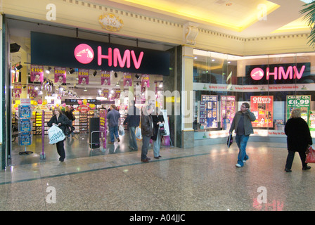 HMV music store entrance inside of the Victoria Shopping Centre ...