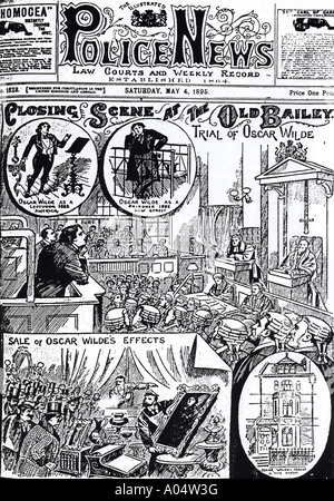 Trial Of Oscar Wilde Police News 1895 newspaper coverage of the Stock ...