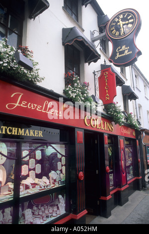 Shops on O'Connell Street in the town centre, Ennis, County Clare ...