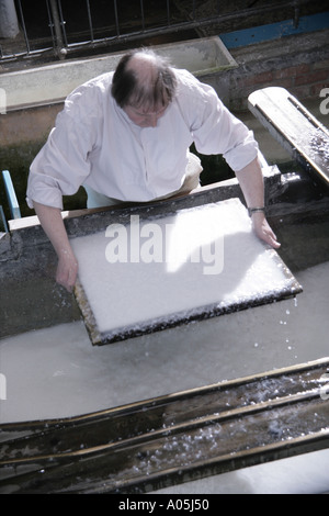 Paper being made by hand Stock Photo - Alamy